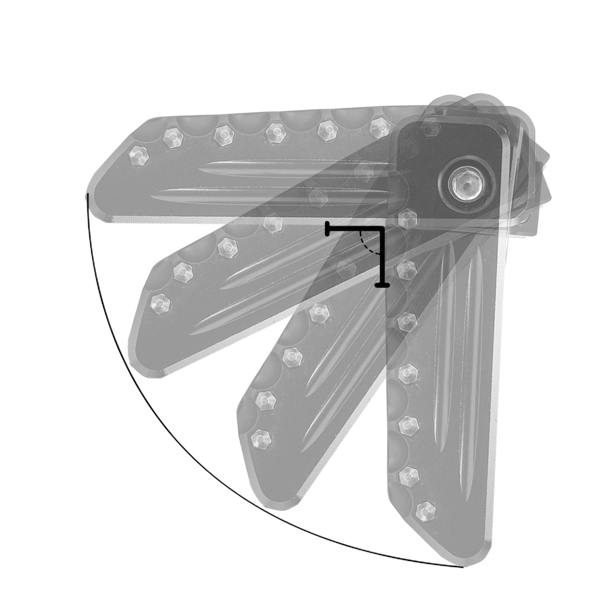 Universal Crash Bar Highway Footrest Foot Pegs Pedals 22-28mm Rotatable ...